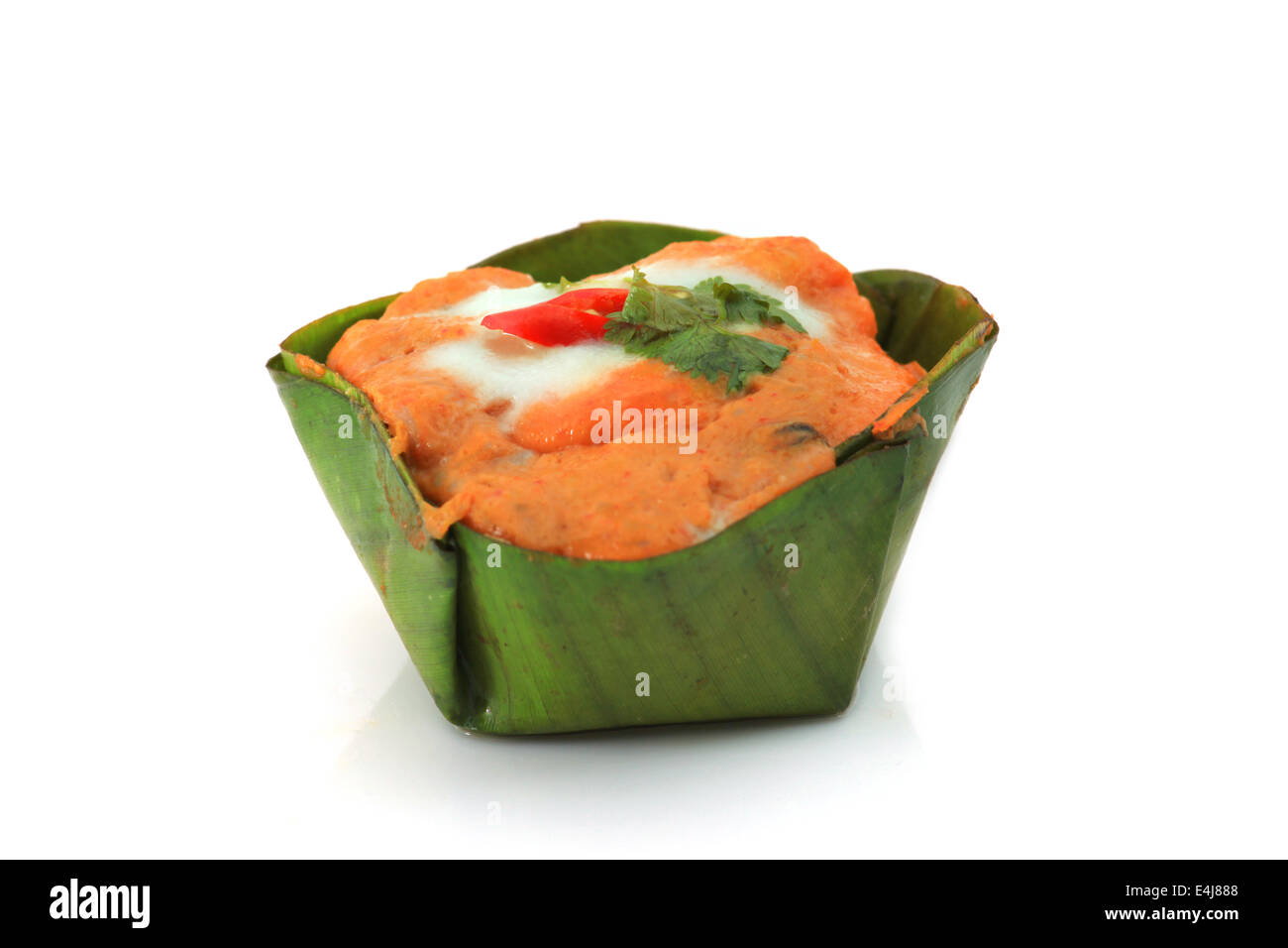 steamed fish with curry paste Stock Photo - Alamy