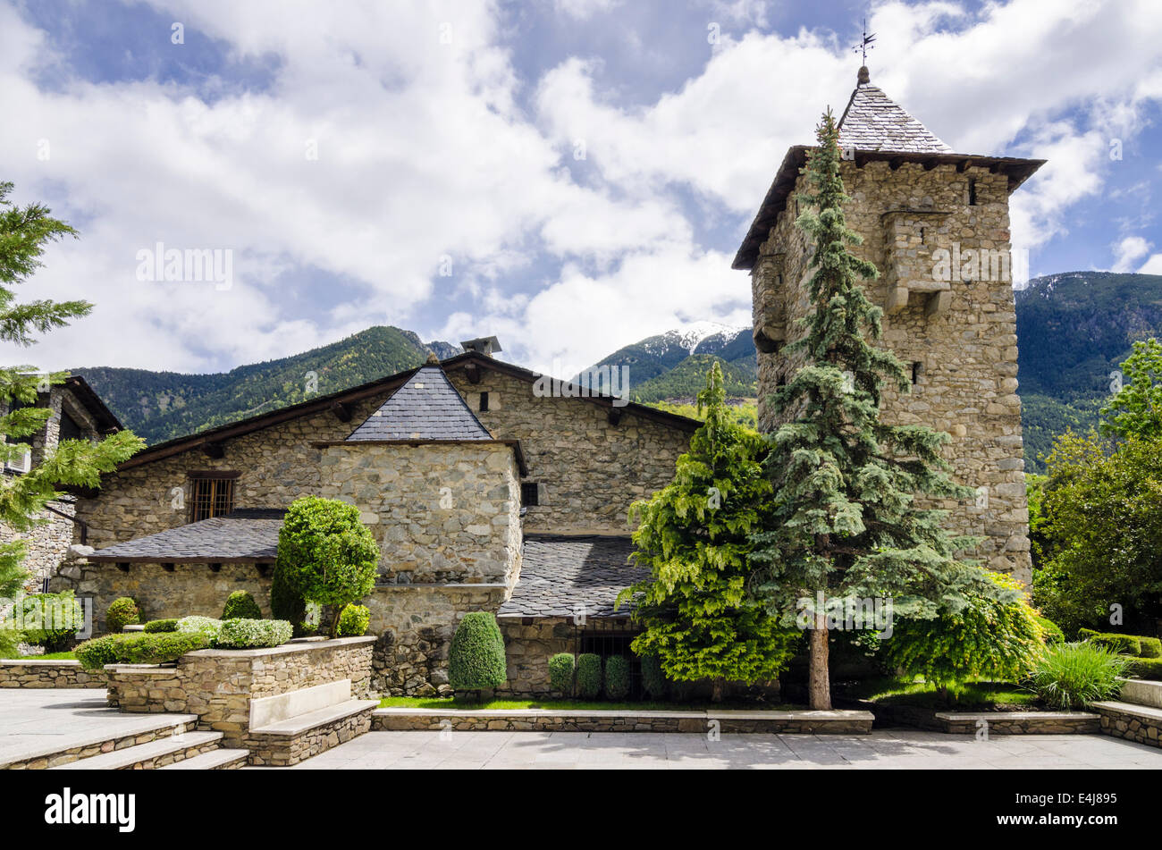 Historic Casa de la Vall, an old house built in 1580, now home to the ...
