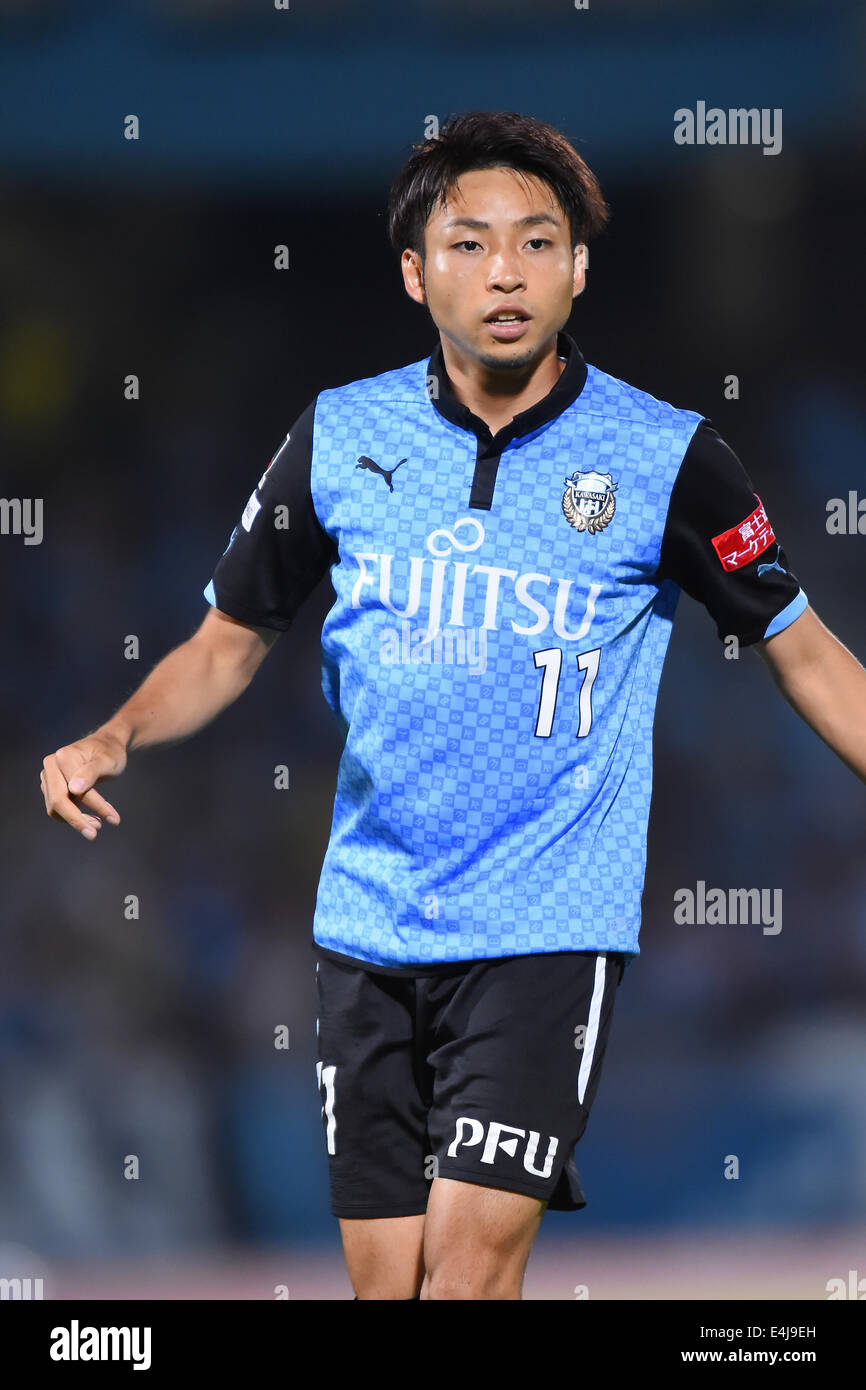 Kawasaki Todoroki Stadium, Kanagawa, Japan. 12th July, 2014. Yu Kobayashi (Frontale), JULY 12 ...