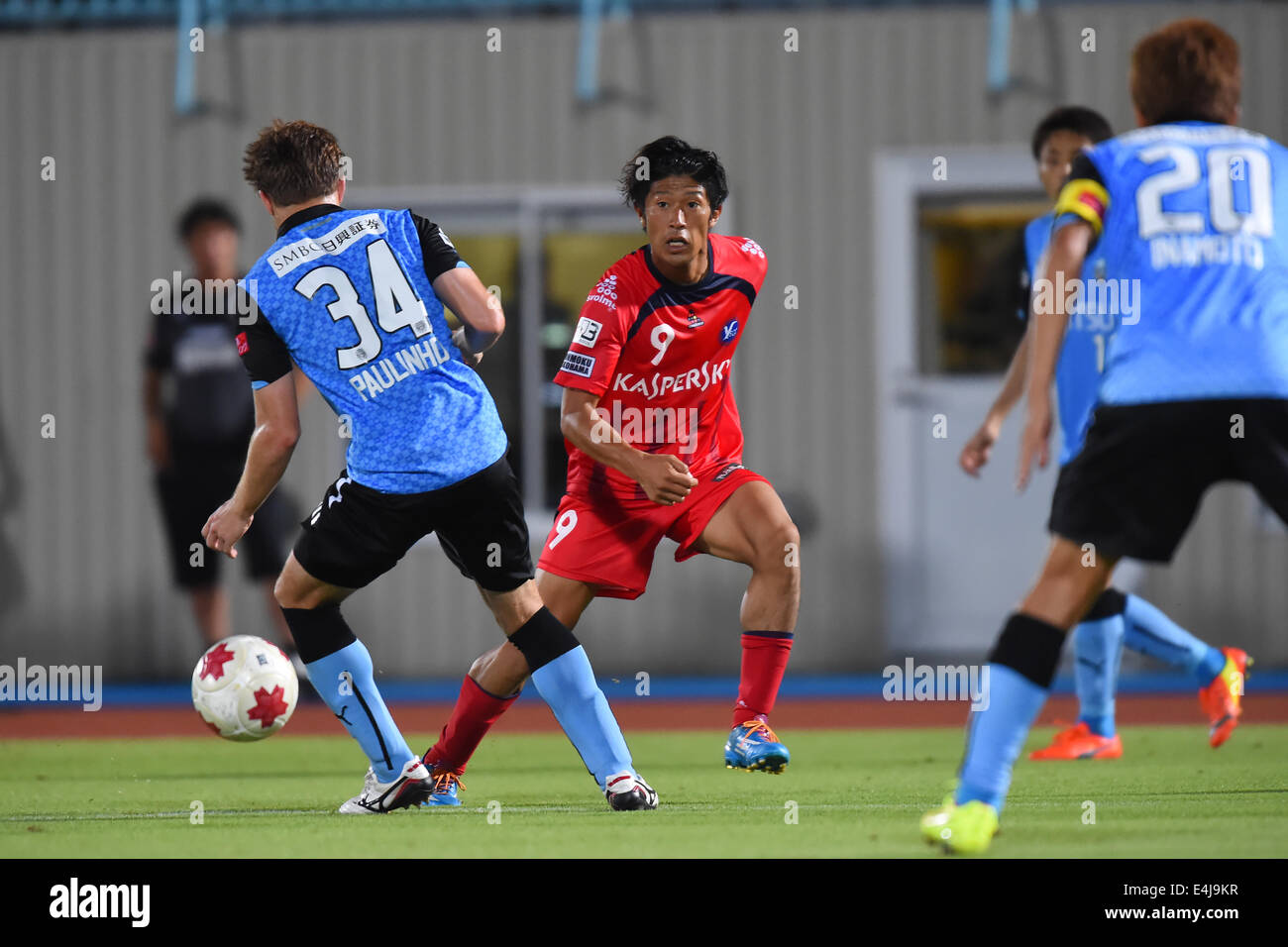 Kawasaki Todoroki Stadium, Kanagawa, Japan. 12th July, 2014. Kosuke ...