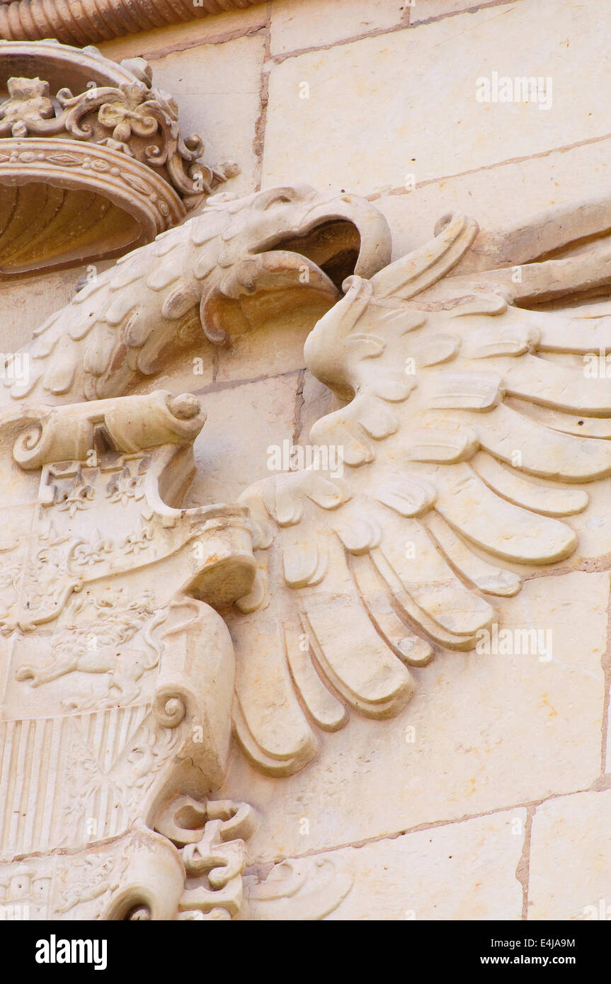 Picture of a medieval eagle in old wall Stock Photo - Alamy