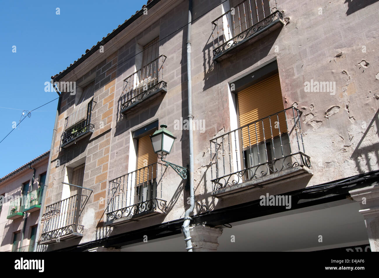 Old urban architecture picture. Details and perspective views Stock ...