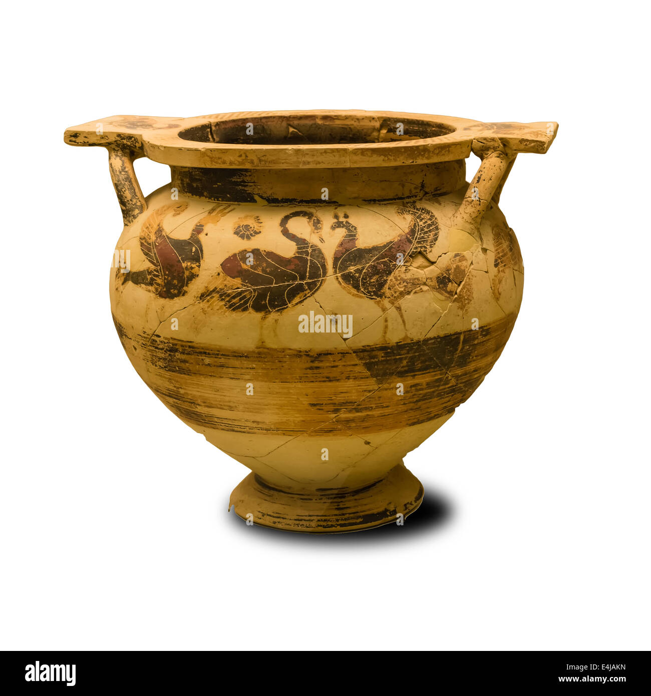 Ancient Greek vase isolated on white background Stock Photo - Alamy