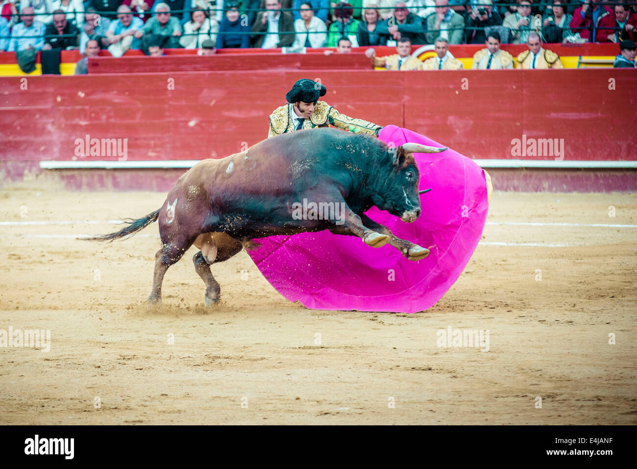 Capote Bullfighter During Bullfight In High Resolution Stock ...