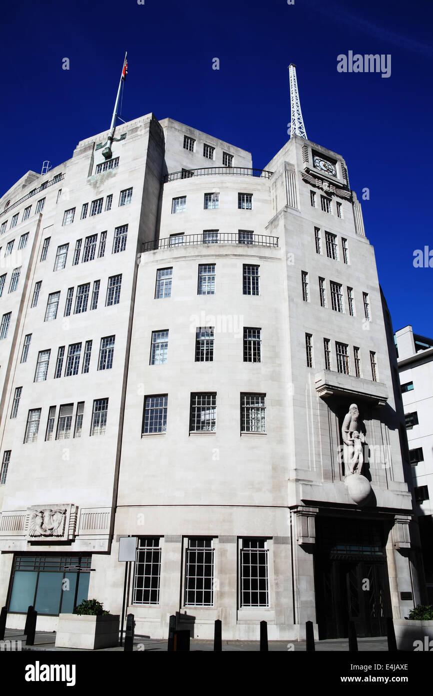 BBC Broadcasting House built in an art deco style in1932, in Portland ...