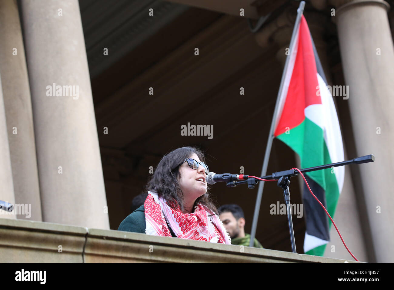 Sydney, NSW, Australia. 13 July 2014. Miss Hassan from Socialist ...