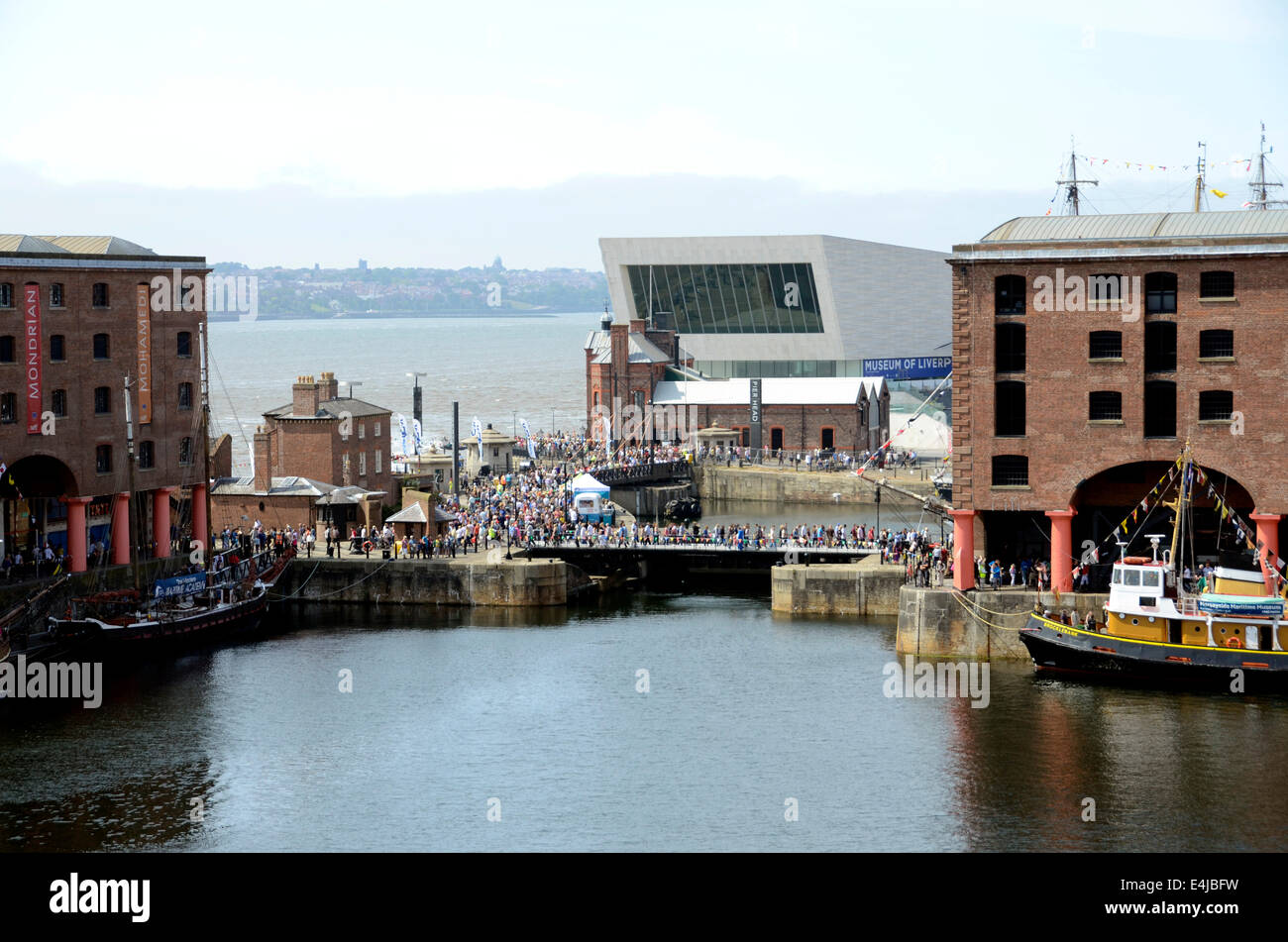 View of the Museum of Liverpool Victoria Dock, regenerated docklands ...