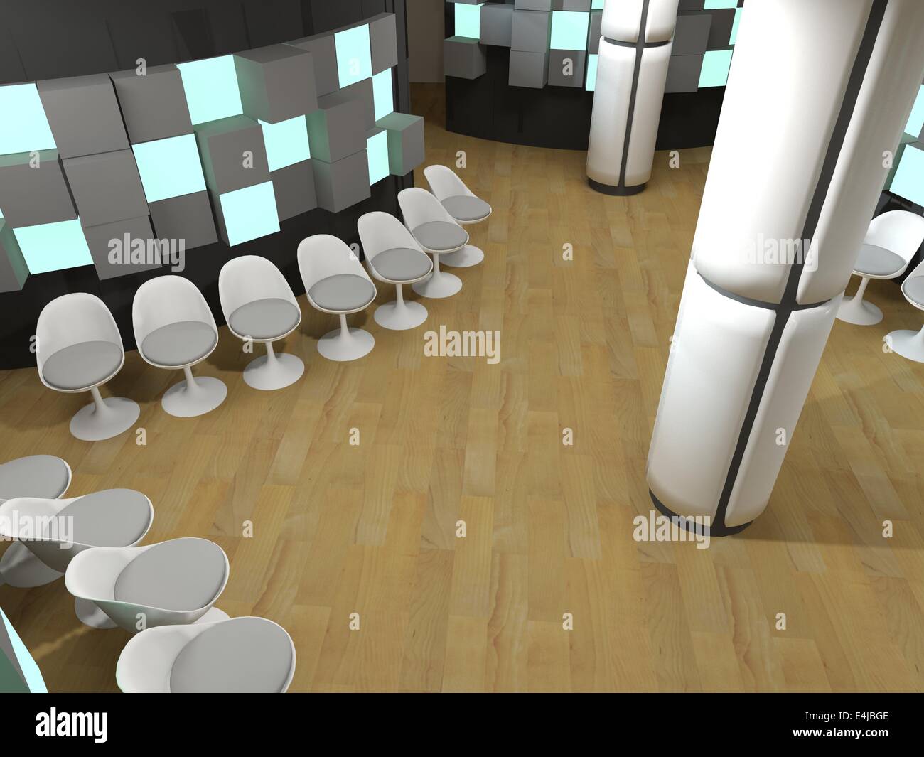 Hospital waiting room, conceptual architecture, clean space Stock Photo ...