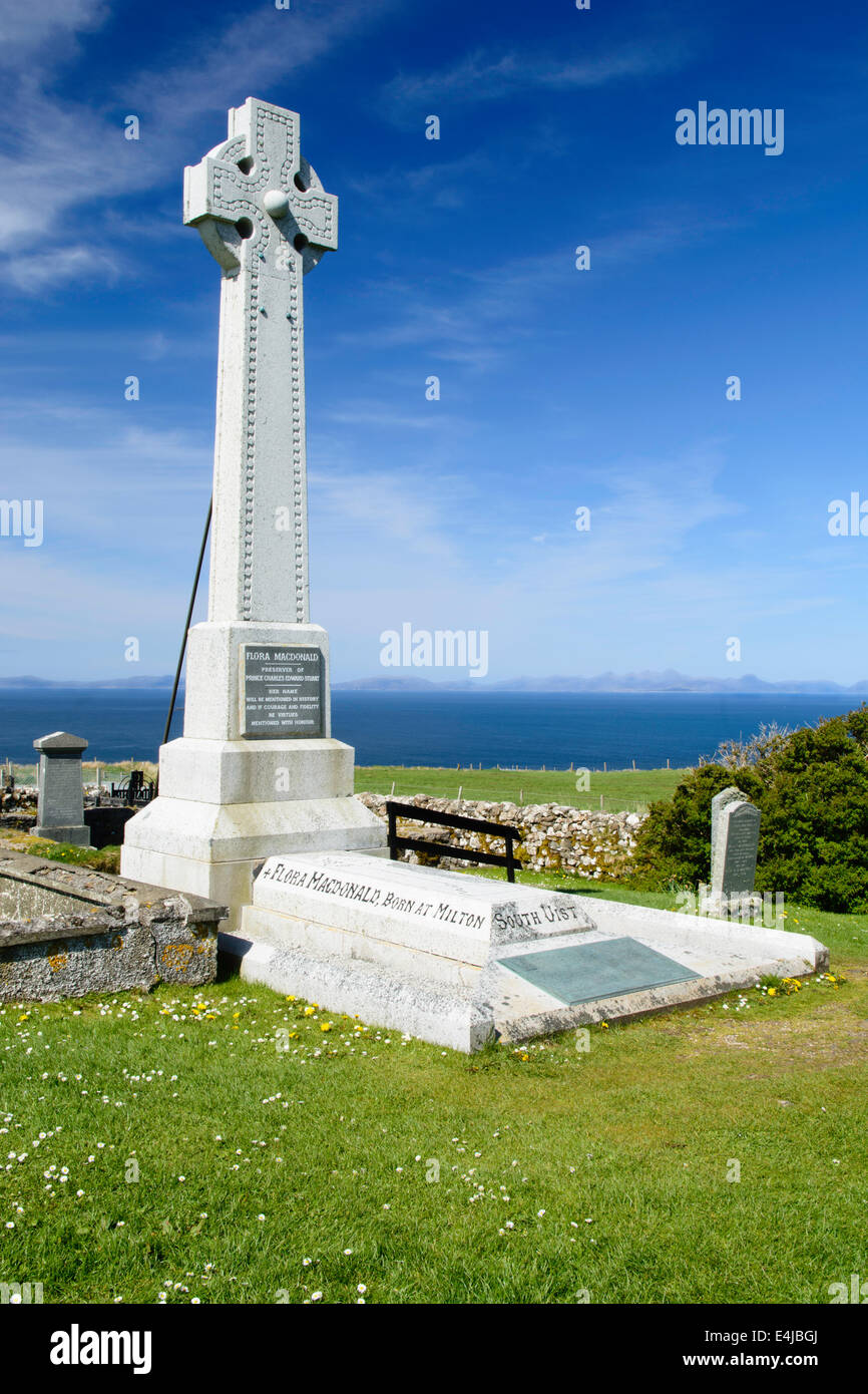 This is the grave and headstone of Flora Mcdonald on the Isle of Skye ...