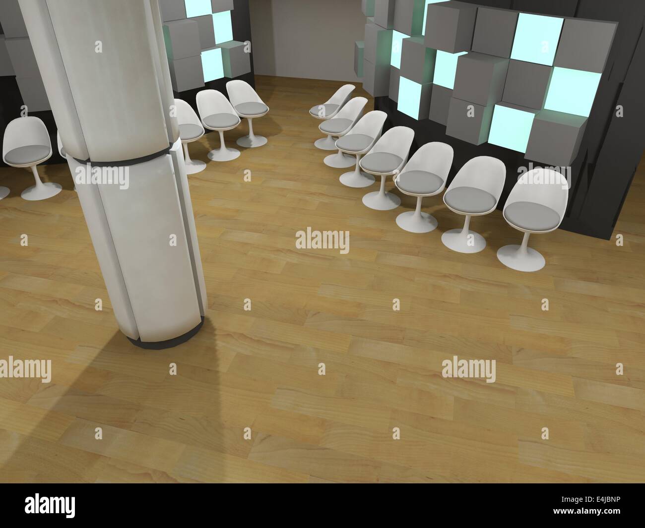 Hospital waiting room, conceptual architecture, clean space Stock Photo ...