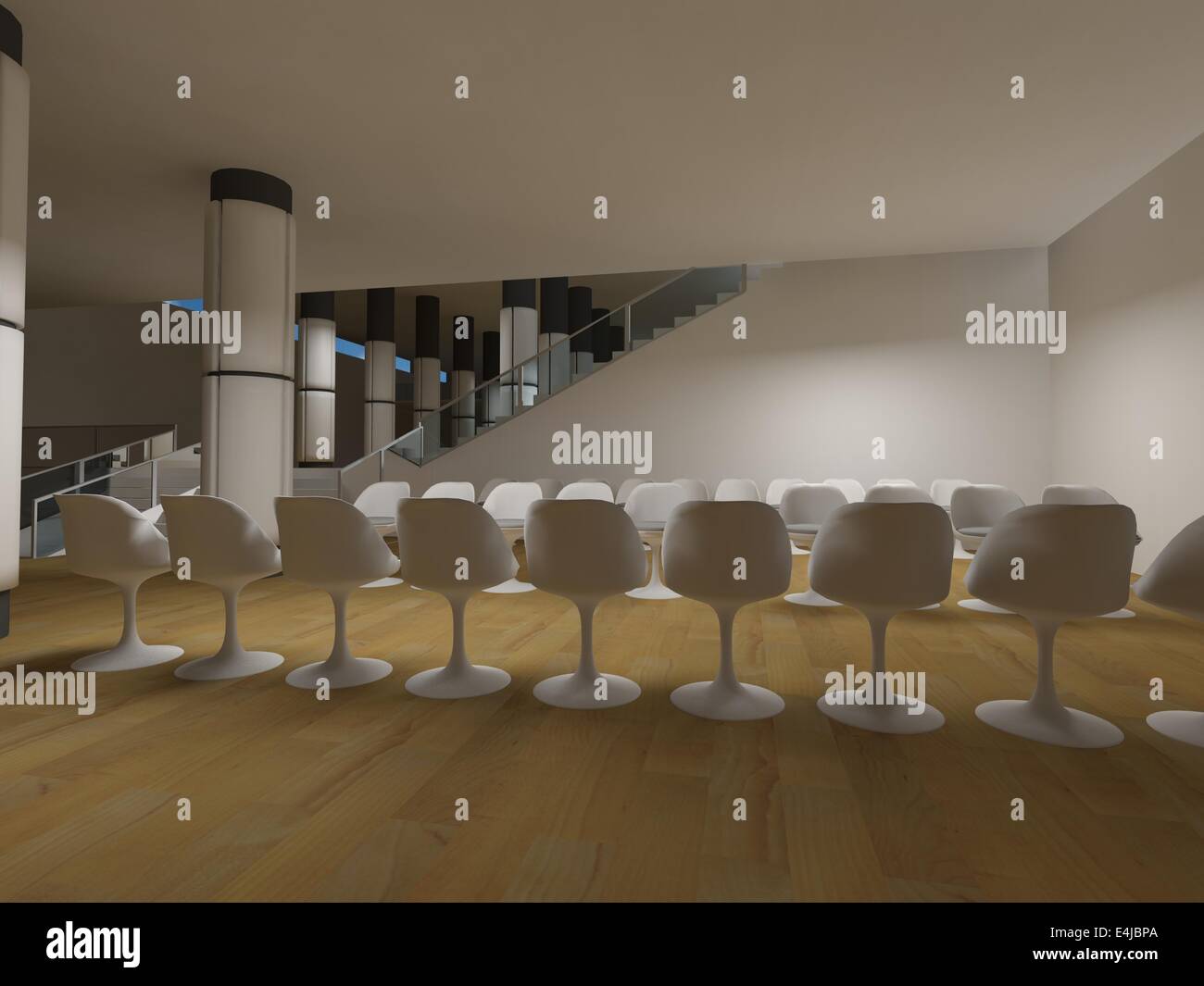 Hospital waiting room, conceptual architecture, clean space Stock Photo ...