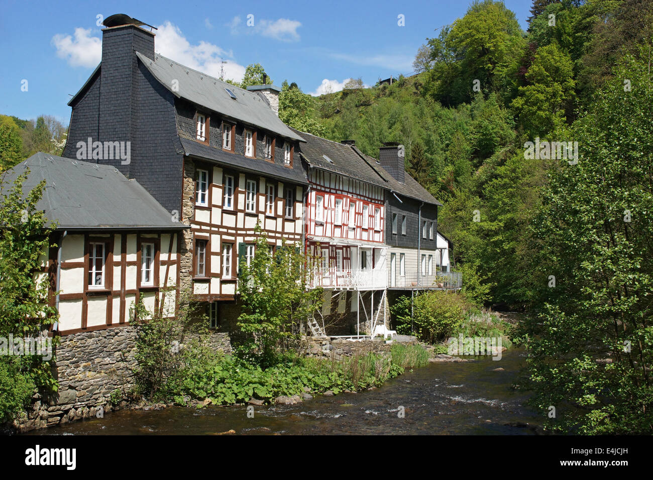 Monschau, typical village of the Eifel region, Germany, Europe Stock ...