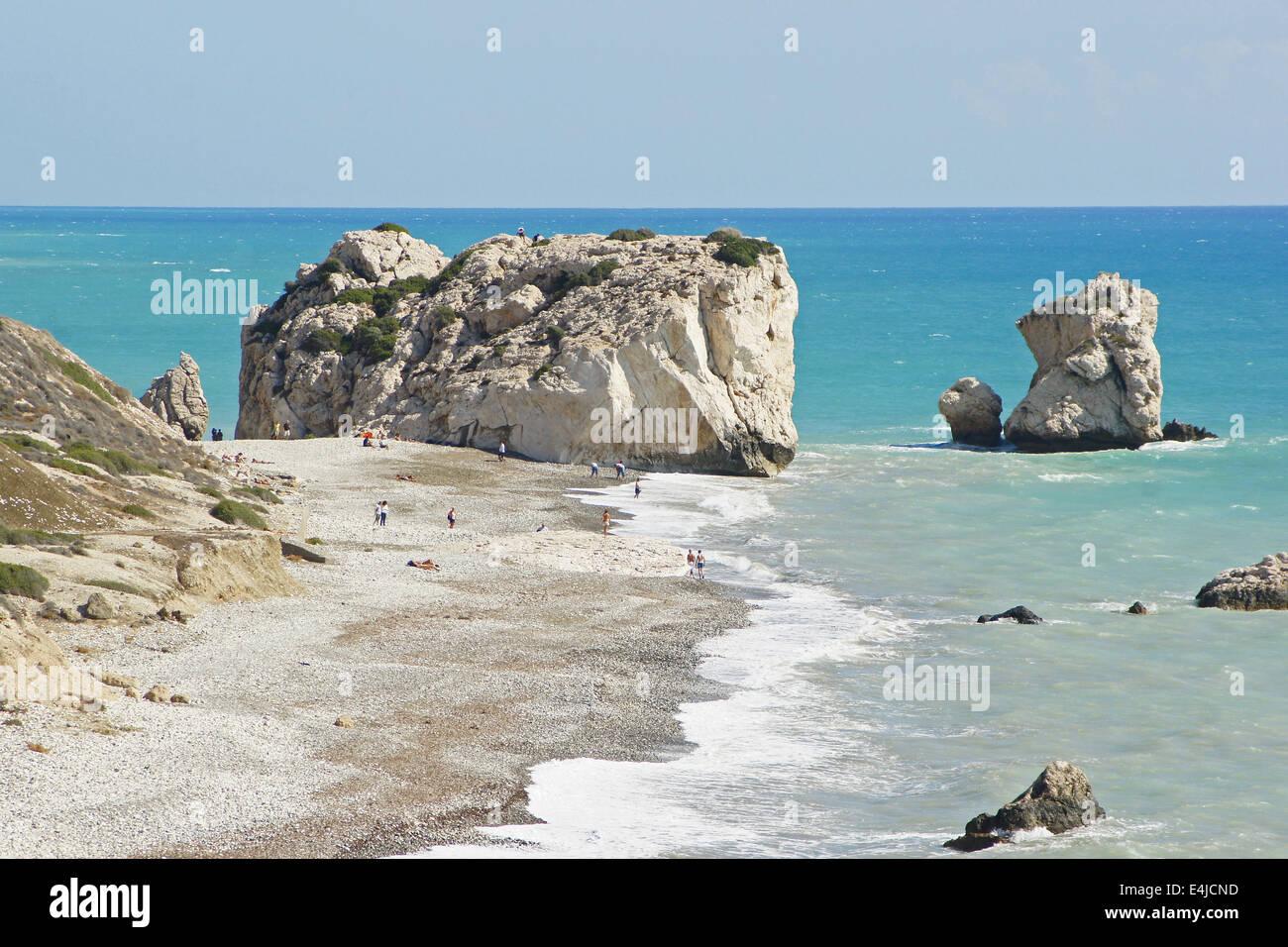 ROCK OF APHRODITE, CYPRUS - OCTOBER 13, 2014: Rock of Aphrodite, birth ...