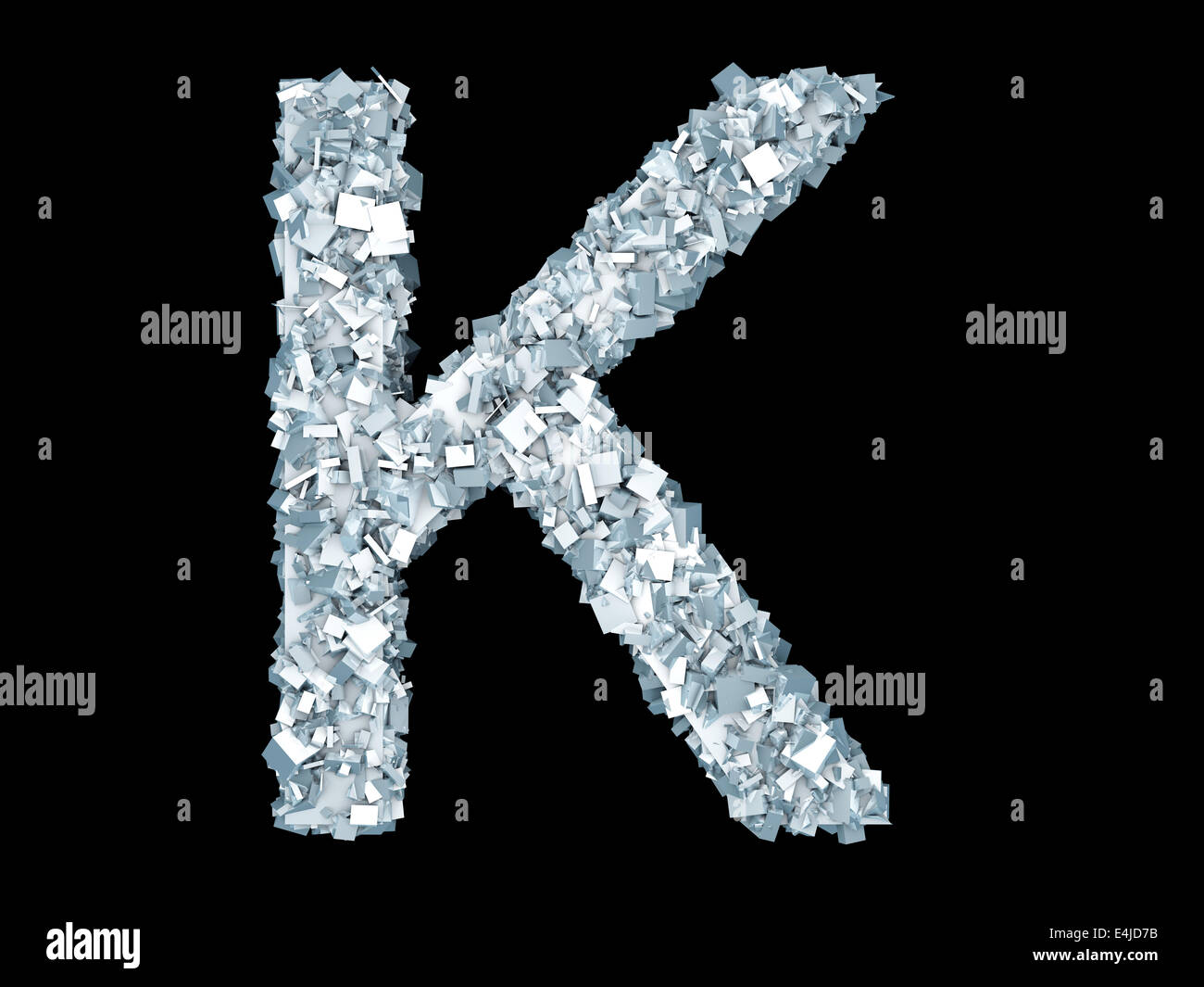 A letter formed out of ice Crystals Stock Photo - Alamy