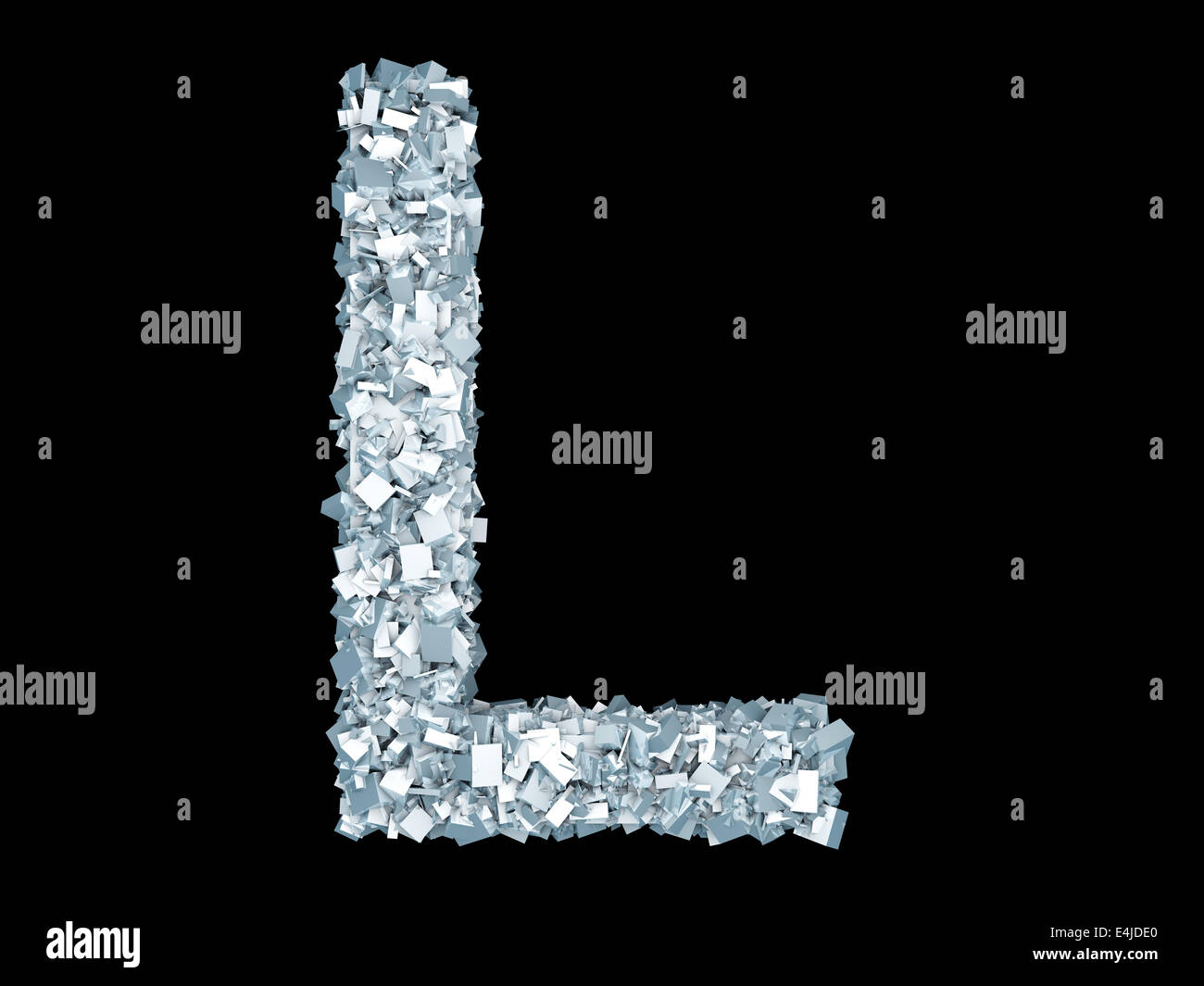 A letter formed out of ice Crystals Stock Photo - Alamy