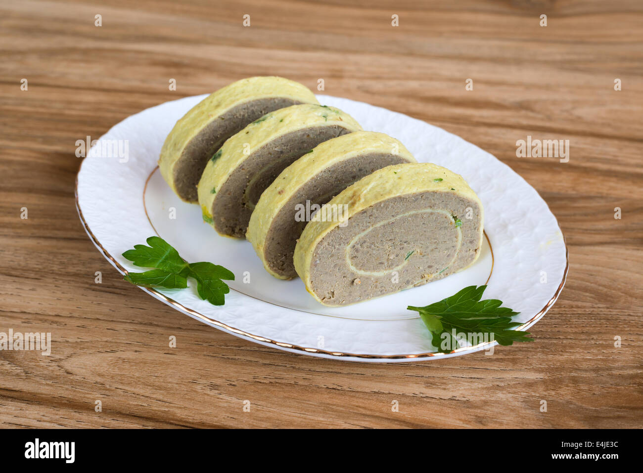 Appetizing Liver loaf sliced Stock Photo - Alamy