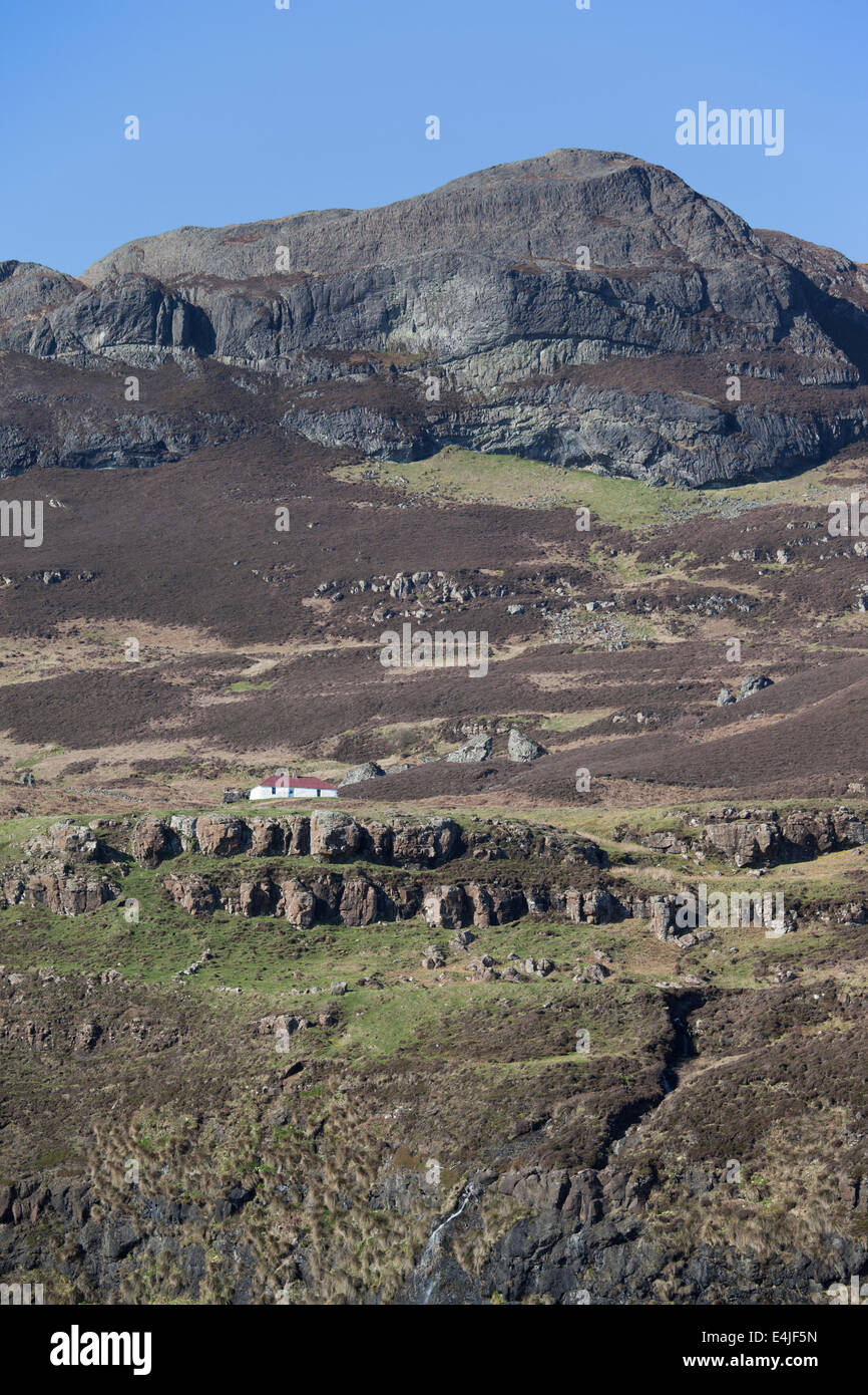 The peak of An Sgurr on the Isle of Eigg, Small Isles, Inner Hebrides ...