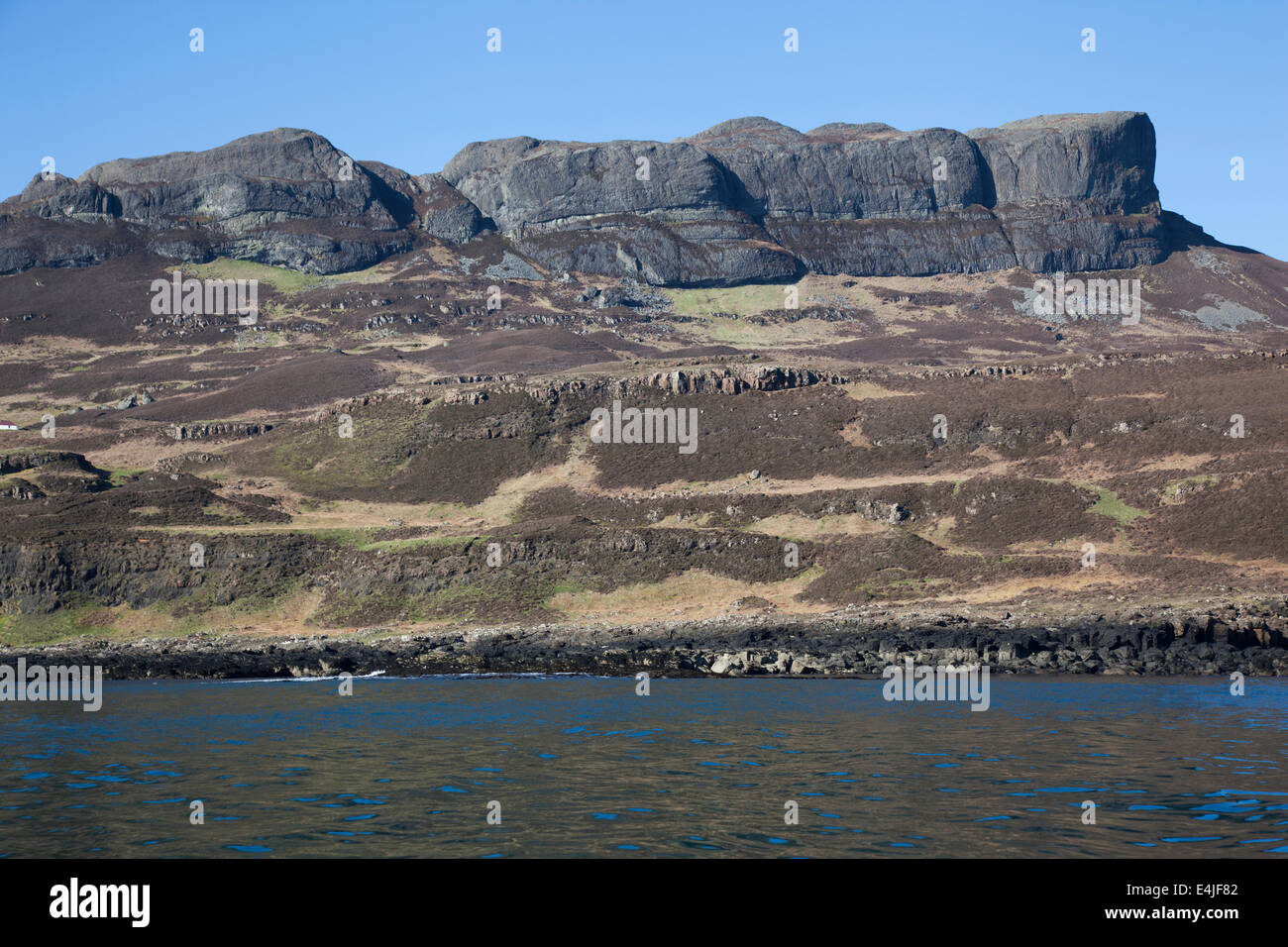 The peak of An Sgurr on the Isle of Eigg, Small Isles, Inner Hebrides ...