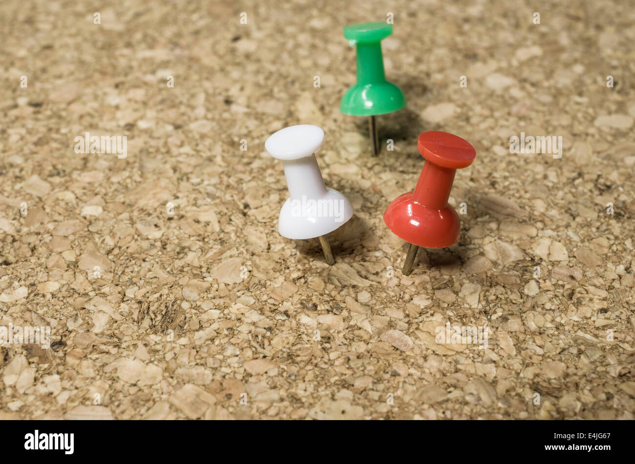 pins on a cork board Stock Photo - Alamy