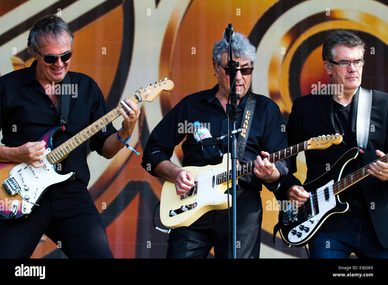 JULY 13: Rick Fenn, Graham Gouldman and Mike WIlson of 10cc perform on ...