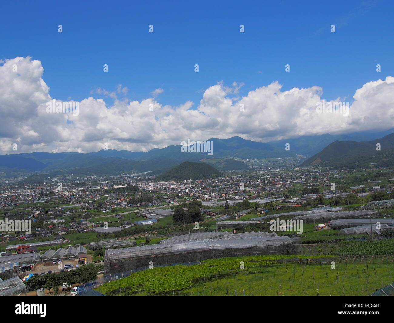 Landscape of Kofu Basin in Yamanashi, Japan Stock Photo - Alamy