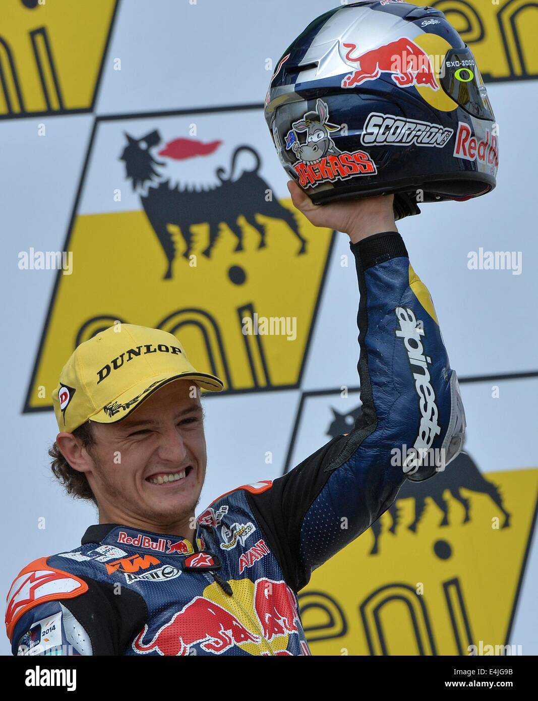 Hohenstein-Ernstthal, Germany. 13th July, 2014. Australian winner Moto3 ...