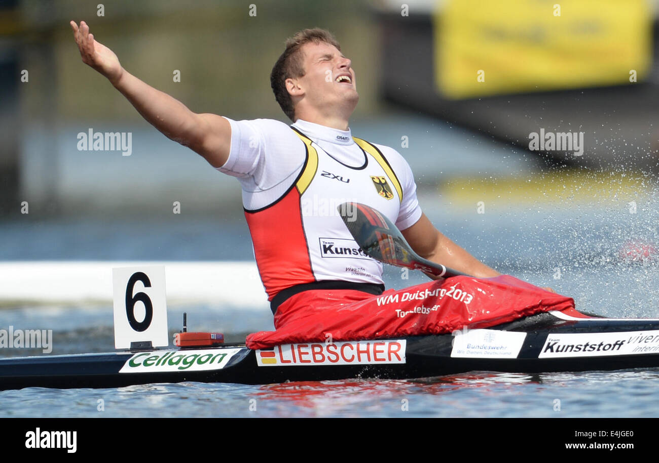 Brandenburg, Germany. 13th July, 2014. German winner Tom Liebscher ...