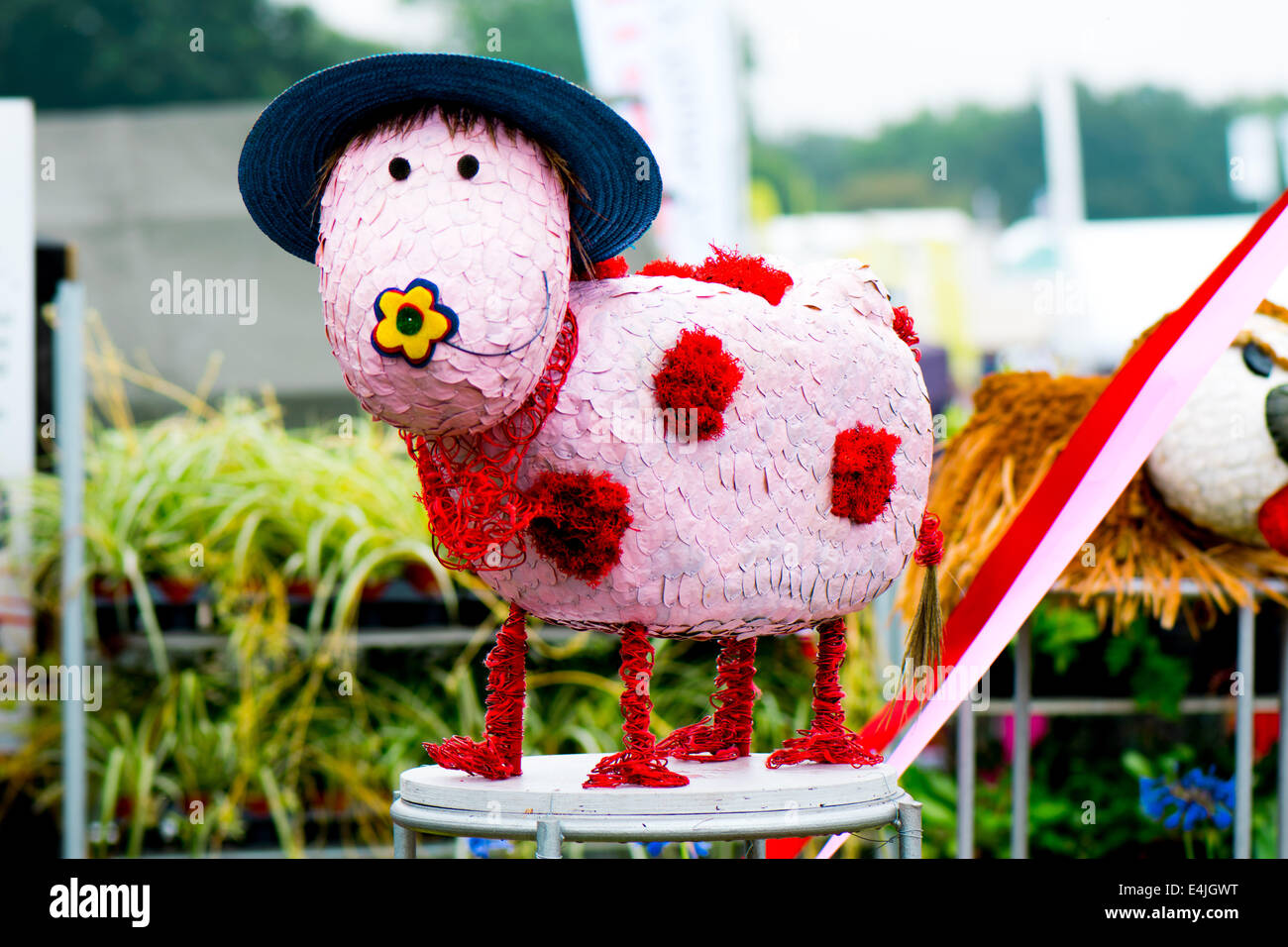 Magic roundabout themed flower stall at the Kent County Show, 2014 ...