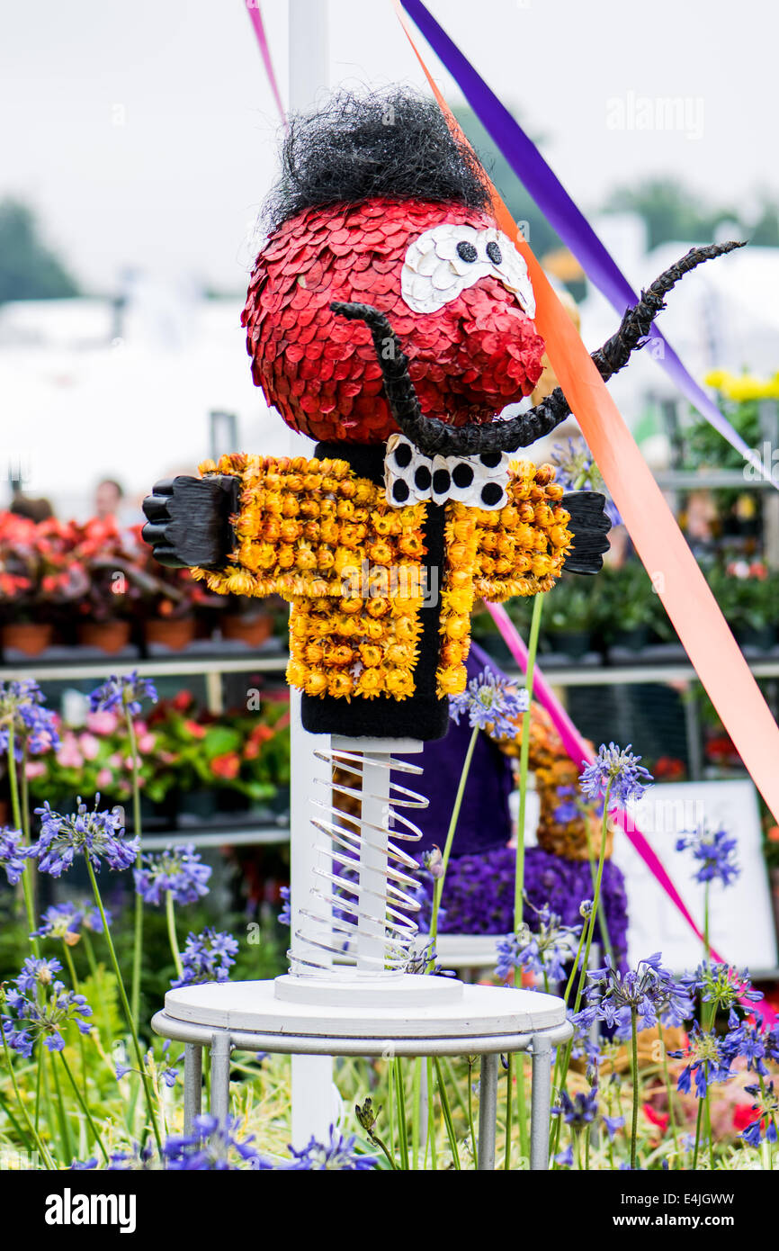 Magic roundabout themed flower stall at the Kent County Show, 2014 ...