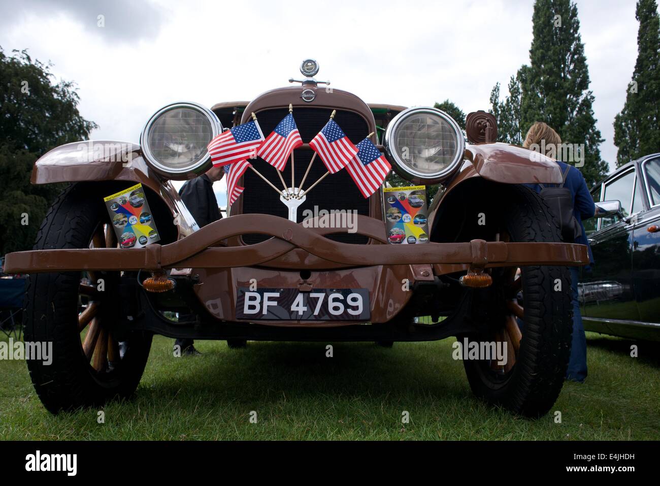 Manchester, UK 13th July 2014 A 1923 Studebaker Special Six flies ...