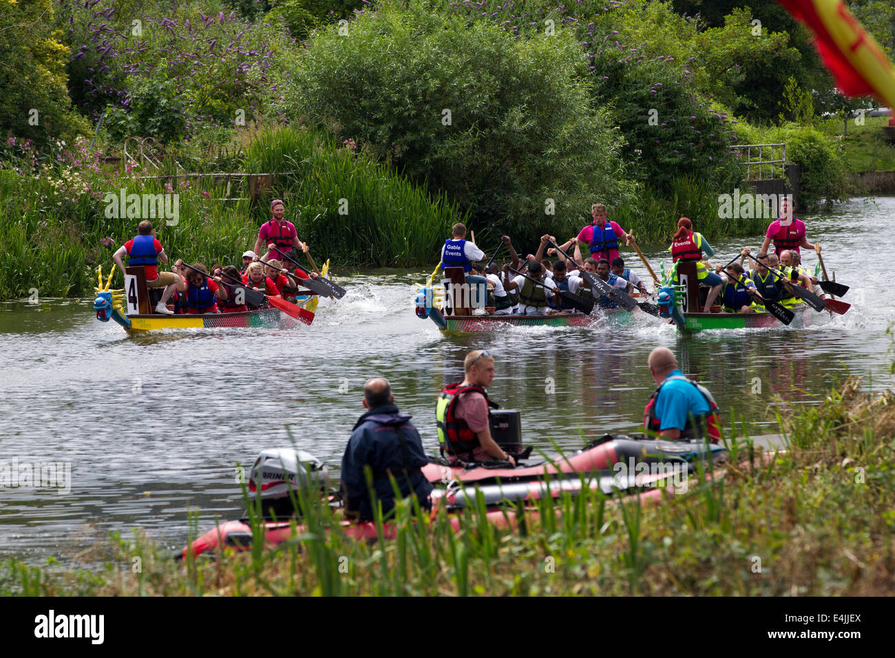 Northampton, U.K. 13th July 2014. Dragon Boat Festival, Midsummer ...