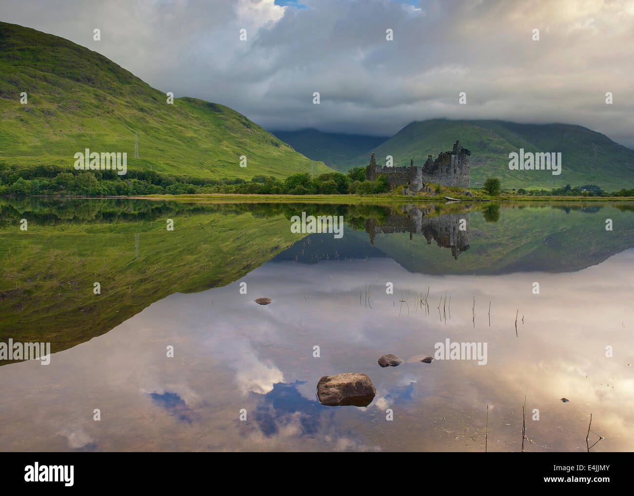 A perfect reflection on Loch Awe Stock Photo - Alamy