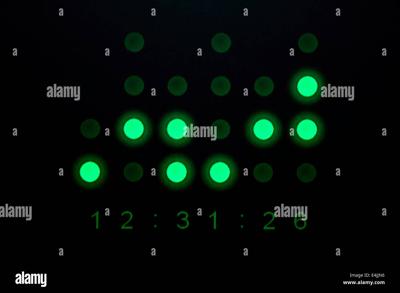 Background image with binary clock Stock Photo - Alamy
