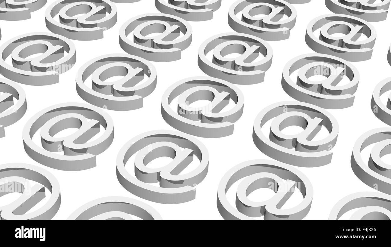 Email symbol´s illustration over white background Stock Photo - Alamy