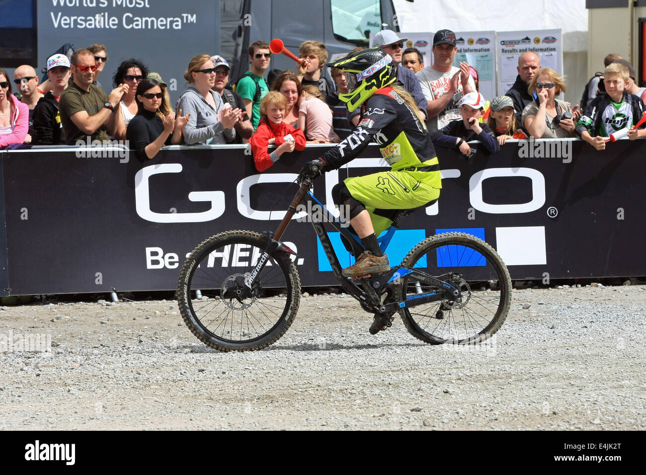 Tahnee Seagrave, FMD Racing after suffering a puncture on her final run Stock Photo - Alamy