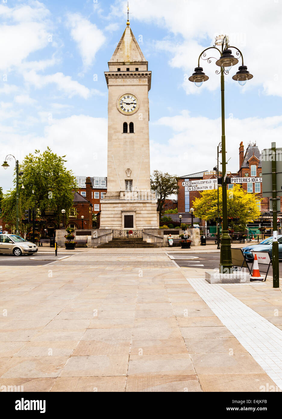 The Nicholson War Memorial Monument in the market town of Leek ...