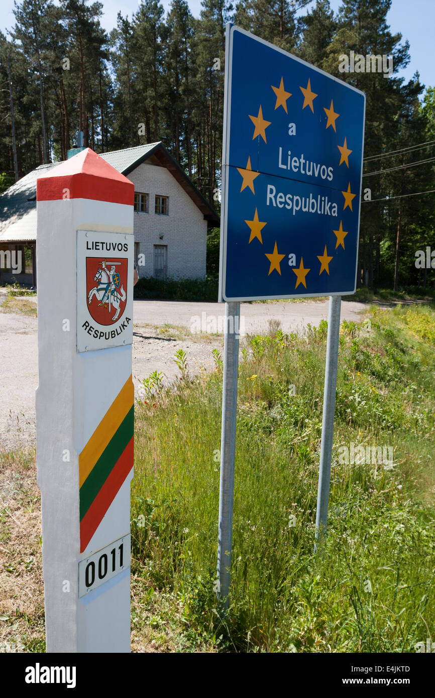 Lithuanian border sign hi-res stock photography and images - Alamy