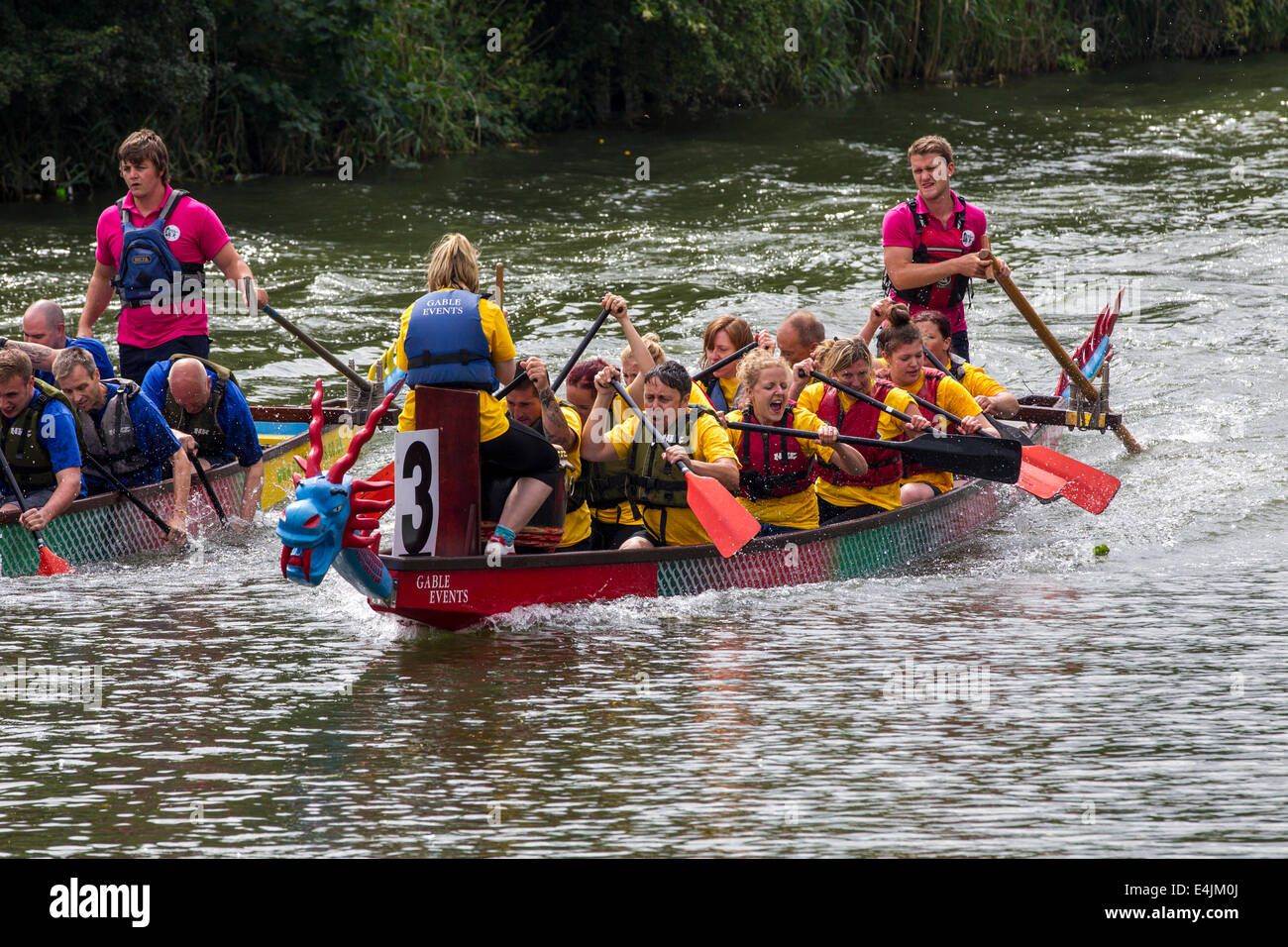 Northampton, U.K. 13th July 2014. Dragon Boat Festival, Midsummer ...