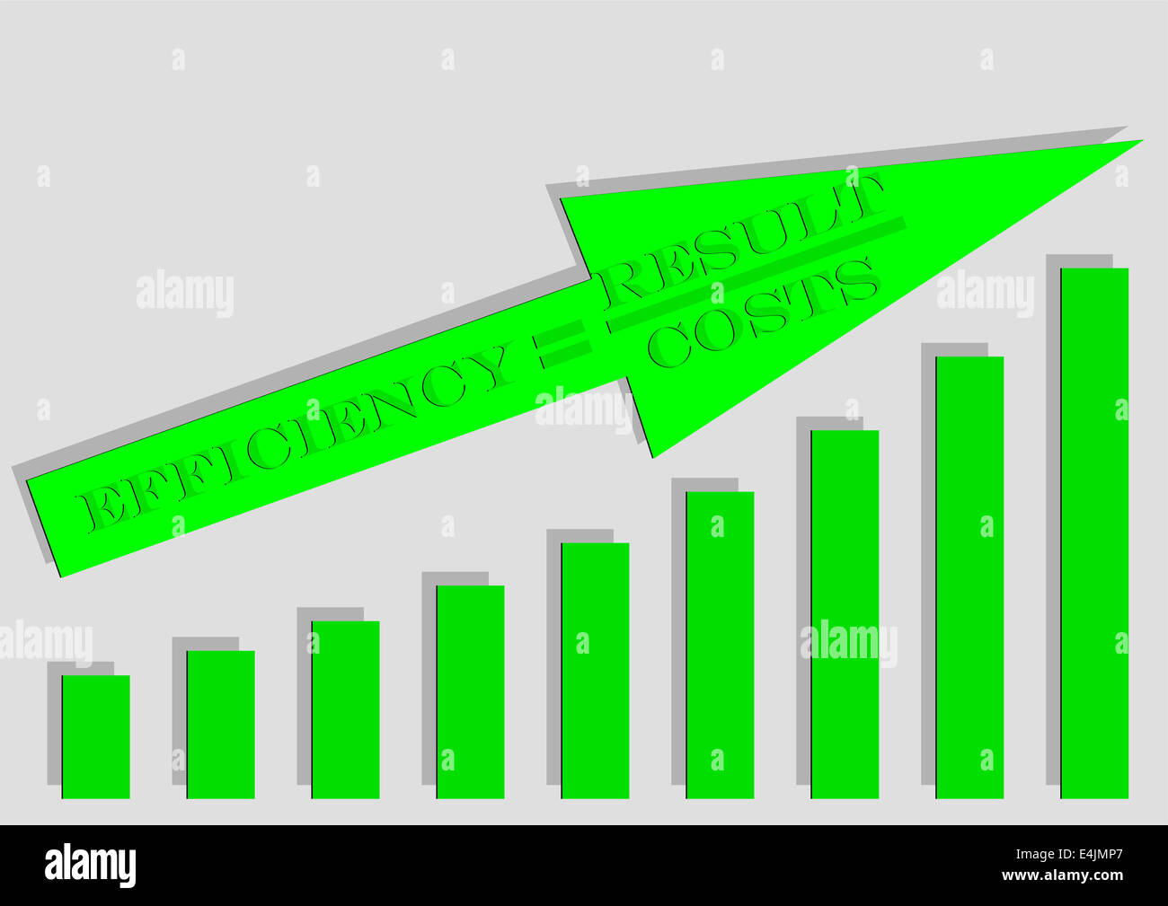 efficiency. arrow and graph Stock Photo - Alamy