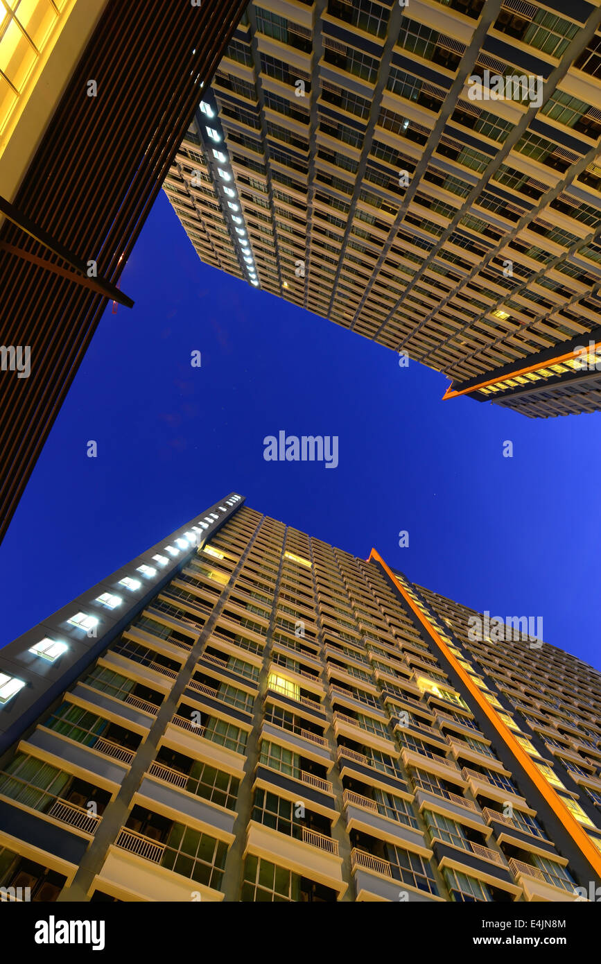 skyscrapers and blue color of the sky Stock Photo - Alamy