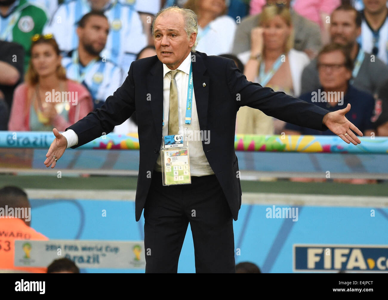 Rio de Janeiro, Brazil. 13th July, 2014. Headcoach Alejandro Sabella of ...
