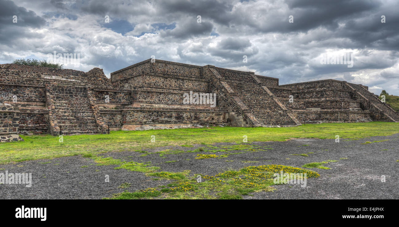 Pyramids of Teotihuacan, Mexico, once venerated by the Aztecs Stock ...