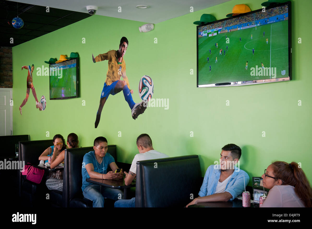 Queens, New York, USA. 12th July, 2014. Los Verdes Restaurant on ...