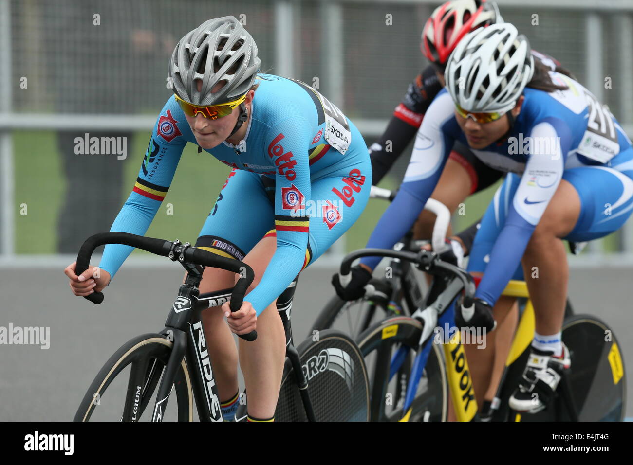 Dublin, Ireland. 13th July, 2014. Belgium's Sarah Inghelbrecht during ...