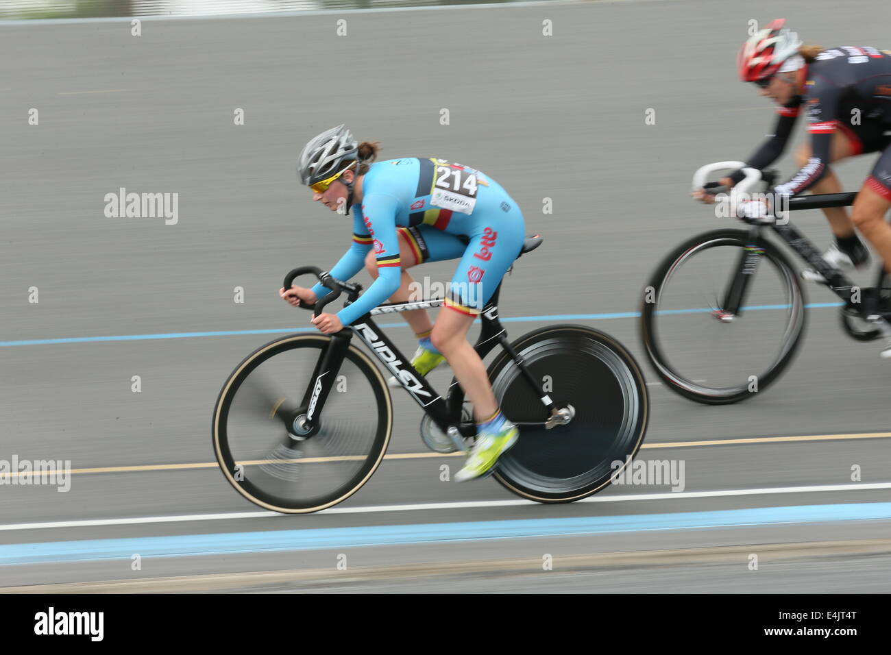 Dublin, Ireland. 13th July, 2014. Belgium's Sarah Inghelbrecht during ...
