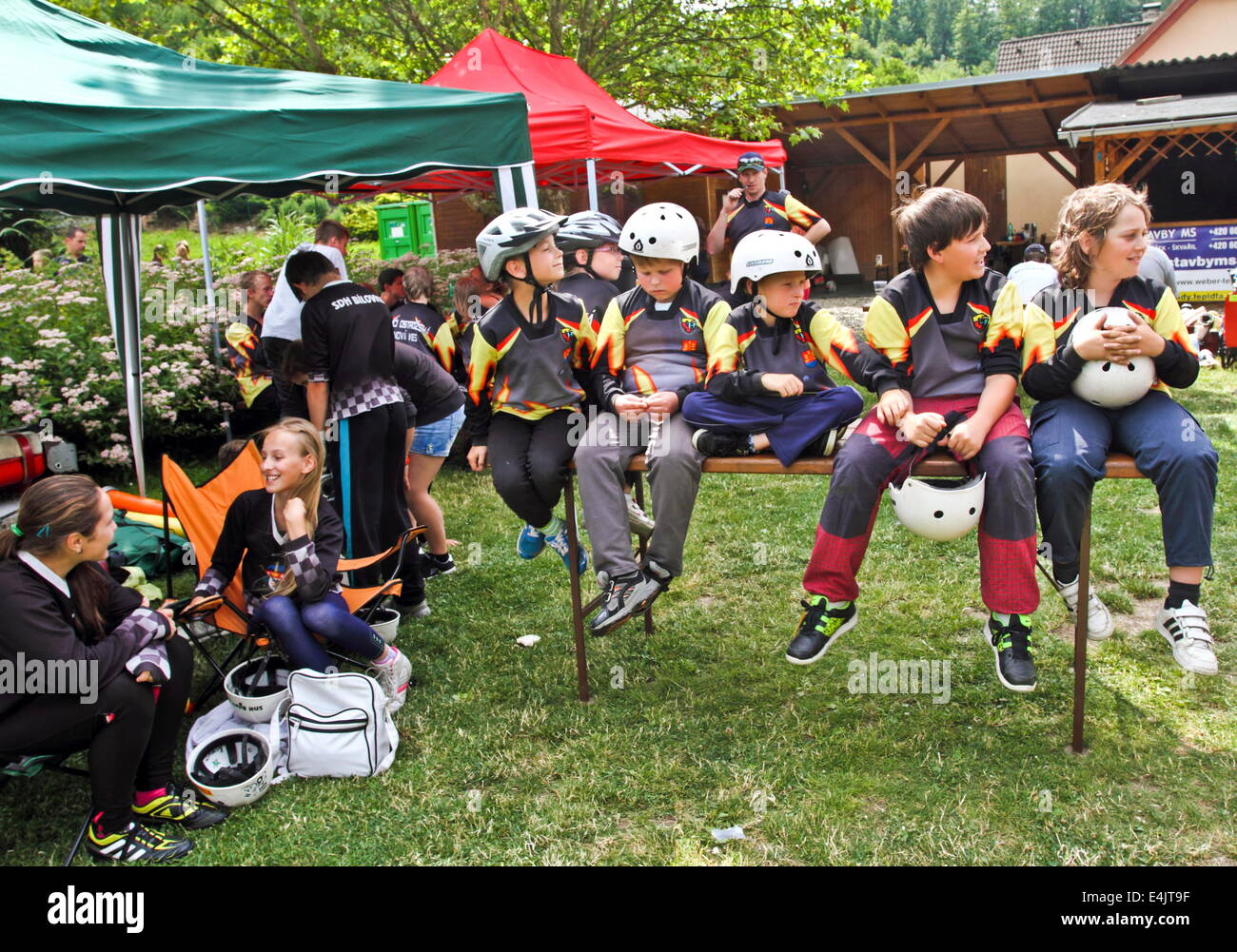 Junior firefighters training and competition Stock Photo - Alamy
