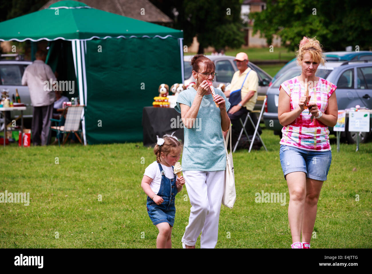 Family celebrations at Abergavenny Carnival 2014 Stock Photo - Alamy