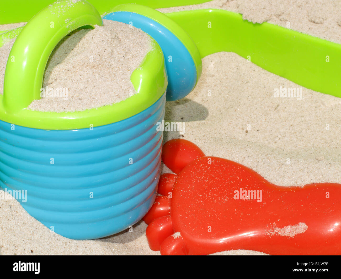 An image showing the concept of summer fun in the sand with a bucket ...
