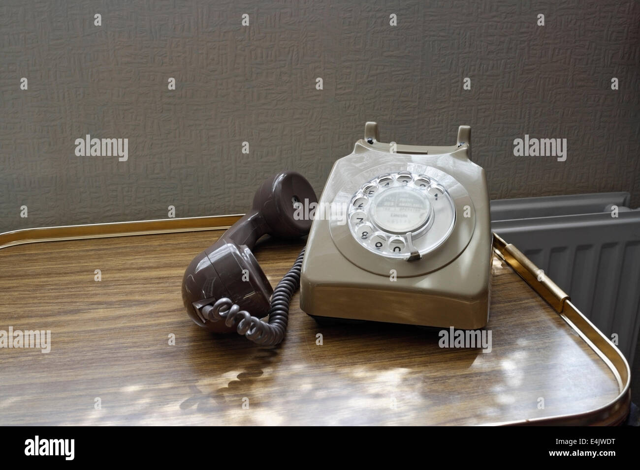 Old style rotary dial telephone retro classic analogue phone Stock ...
