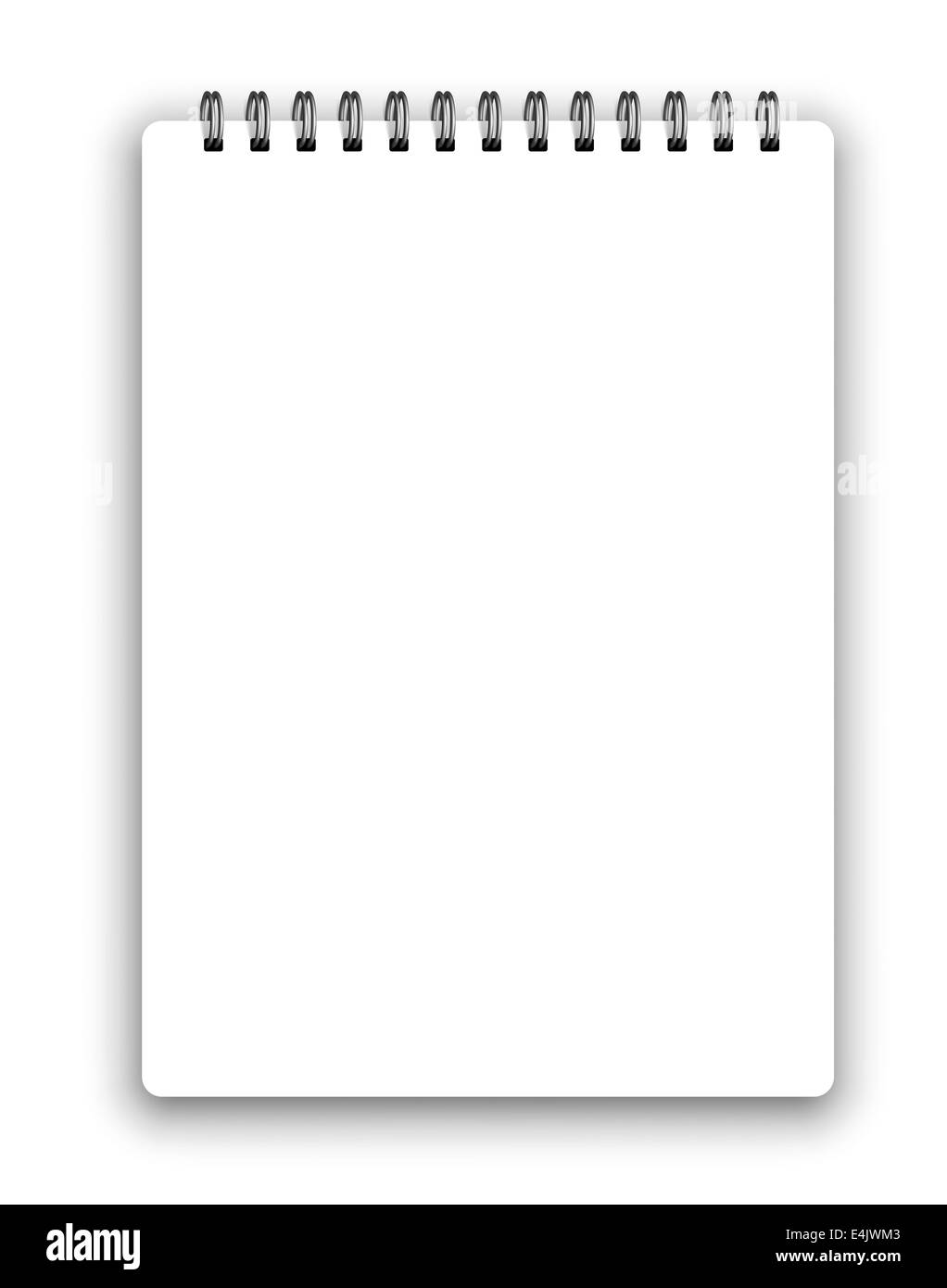 Vertical spiral notepad Stock Photo - Alamy